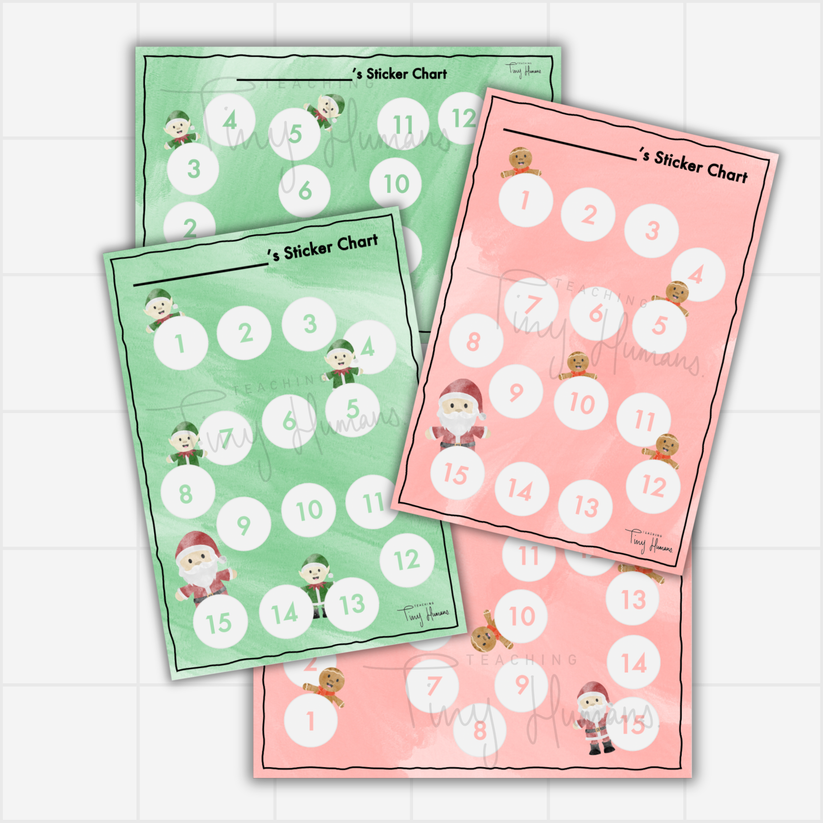 Christmas Sticker Charts - Tiny Christmas Collection – Teaching Tiny Humans